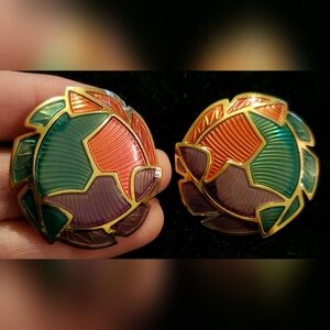 Edgar Berebi | Jewelry | Vintage Berebi Cloisonne Style Pierced ...
